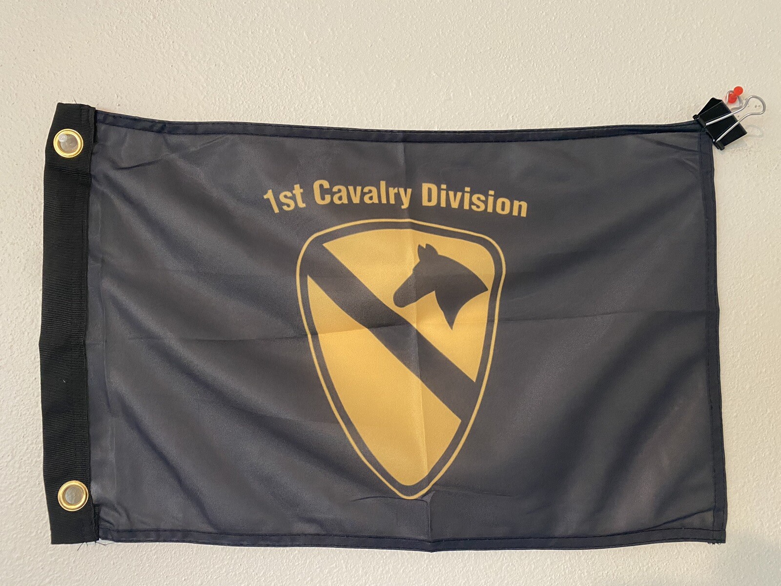 1st Cavalry Division "Black" MILITARY Flag 12" x 18" Polyester Army ...