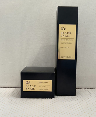 Holika Holika Prime Youth Black Snail Repair Emulsion & Repair Cream | eBay