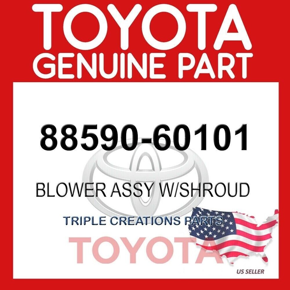 Genuine 8859060101 Toyota Blower Assy W/Shroud 88590-60101 OEM | eBay