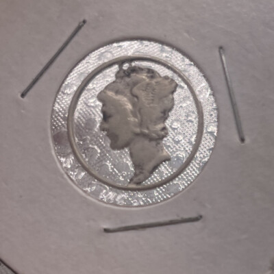 Vintage Mercury Dime Cut Out Coin For Pendant Charm Earring 90% Silver ...