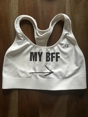 Champion Sports Bra “My bff” SIZE MEDIUM | eBay