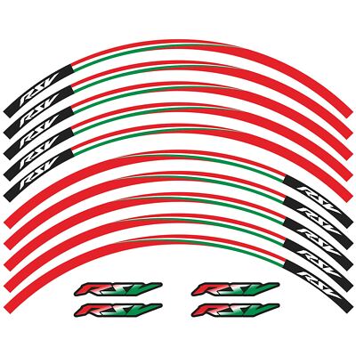 17" 18" Reflective Wheel Decal Rim Sticker Tape For Aprilia RSV Mille R ...