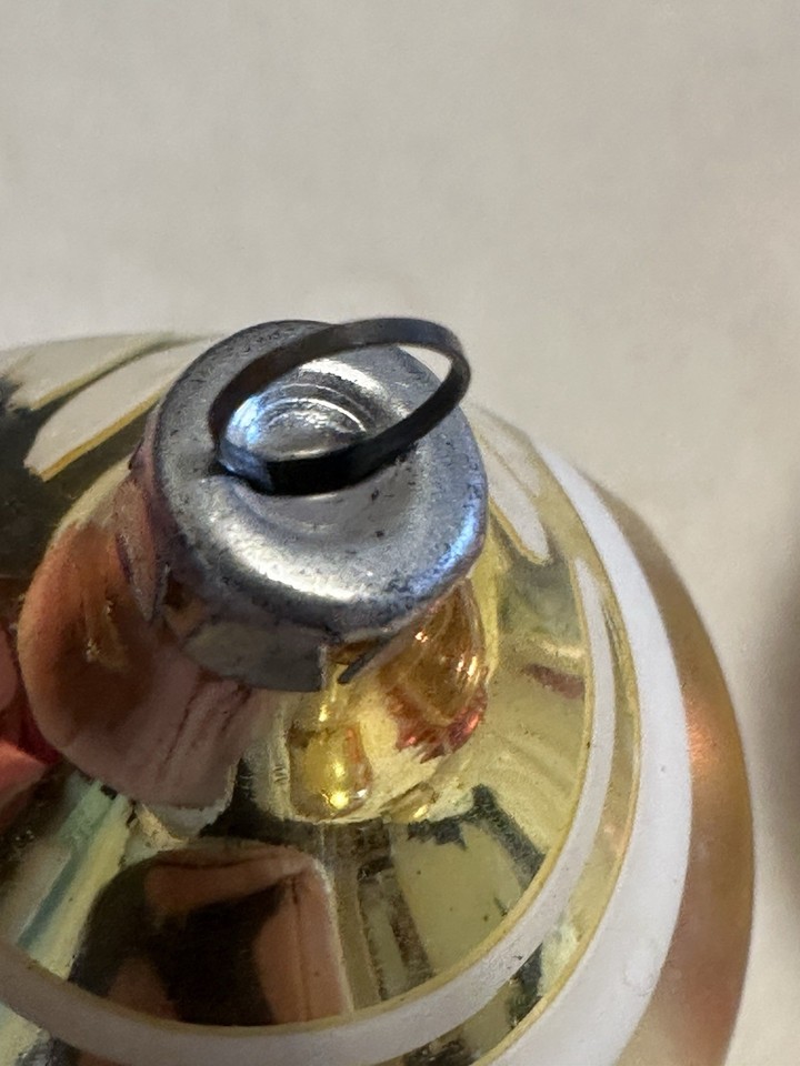 Set 4 Vintage Mercury Glass Indent Tear Drop Ornaments Reflector Poland ...