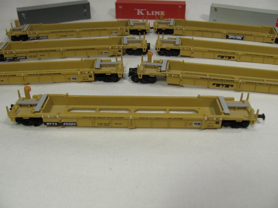 N SCALE LOT OF WALTHERS TTX WELL CARS & CONTAINERS | eBay