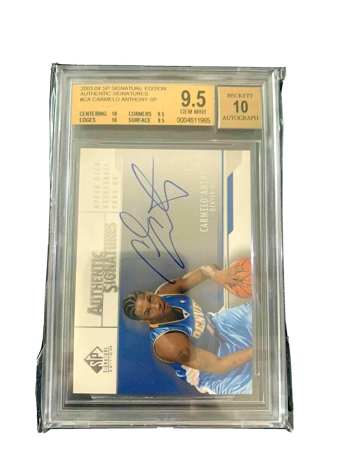 Carmelo Anthony RC 2003-04 SP Signature Edition Rookie Auto BGS10 ...