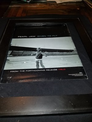 Pearl Jam Given To Fly Rare Original Radio Promo Poster Ad Framed! | eBay