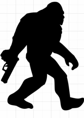 Sasquatch Mountain Tactical Die Cut Vinyl Decal Funny Gun JDM Sticker ...