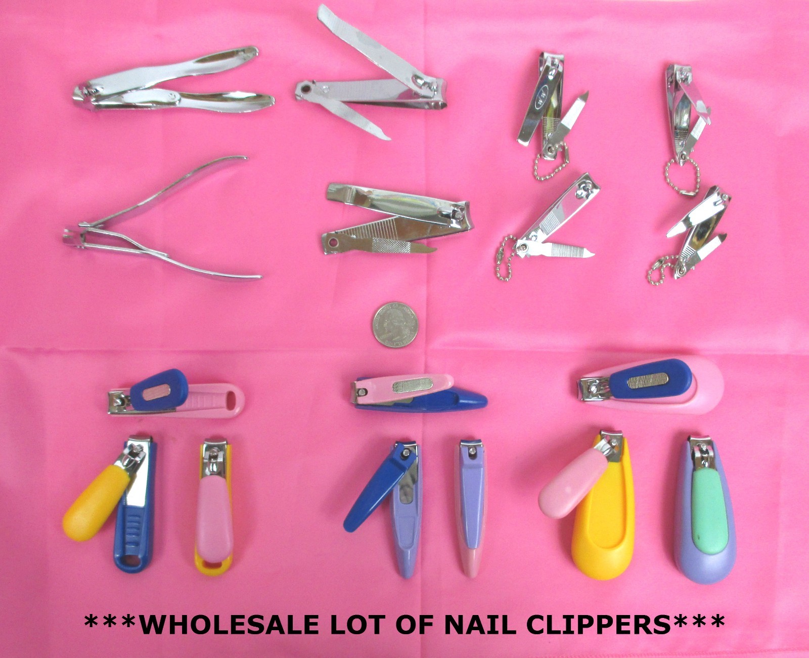 WHOLESALE LOT OF FINE METAL NAIL CLIPPERS, BULK RATE GOOD FOR GIFT ...