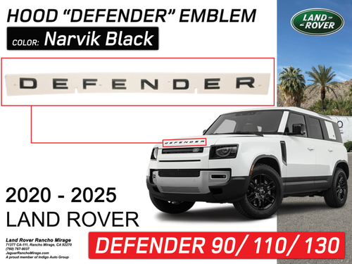 Genuine Land Rover Defender 90 110 130 Hood Emblem 2020-UP Black ...
