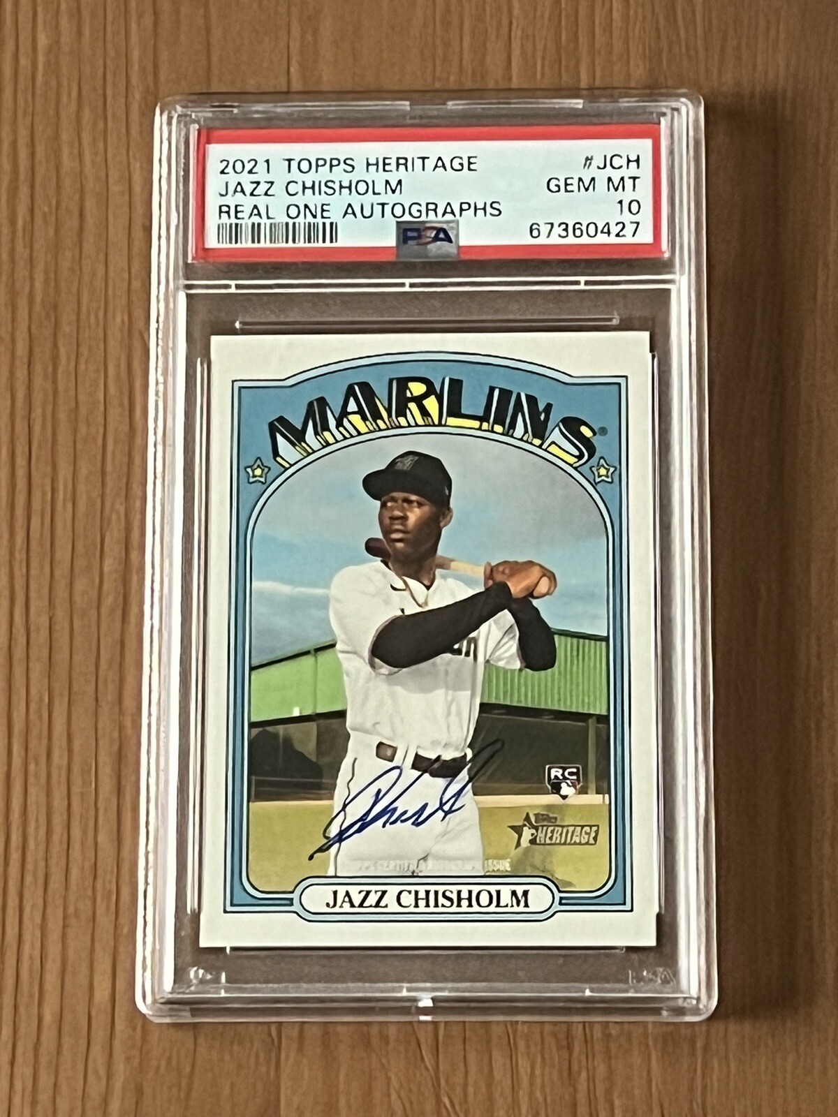 Jazz Chisholm Jr. 2021 Topps Heritage #ROA-JCH Real One Autographs ...