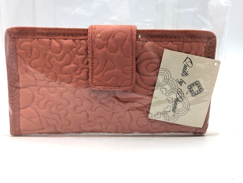 New DONNA SHARP Quilted Fabric Wallet ~ Orange with Multiple Pockets ...
