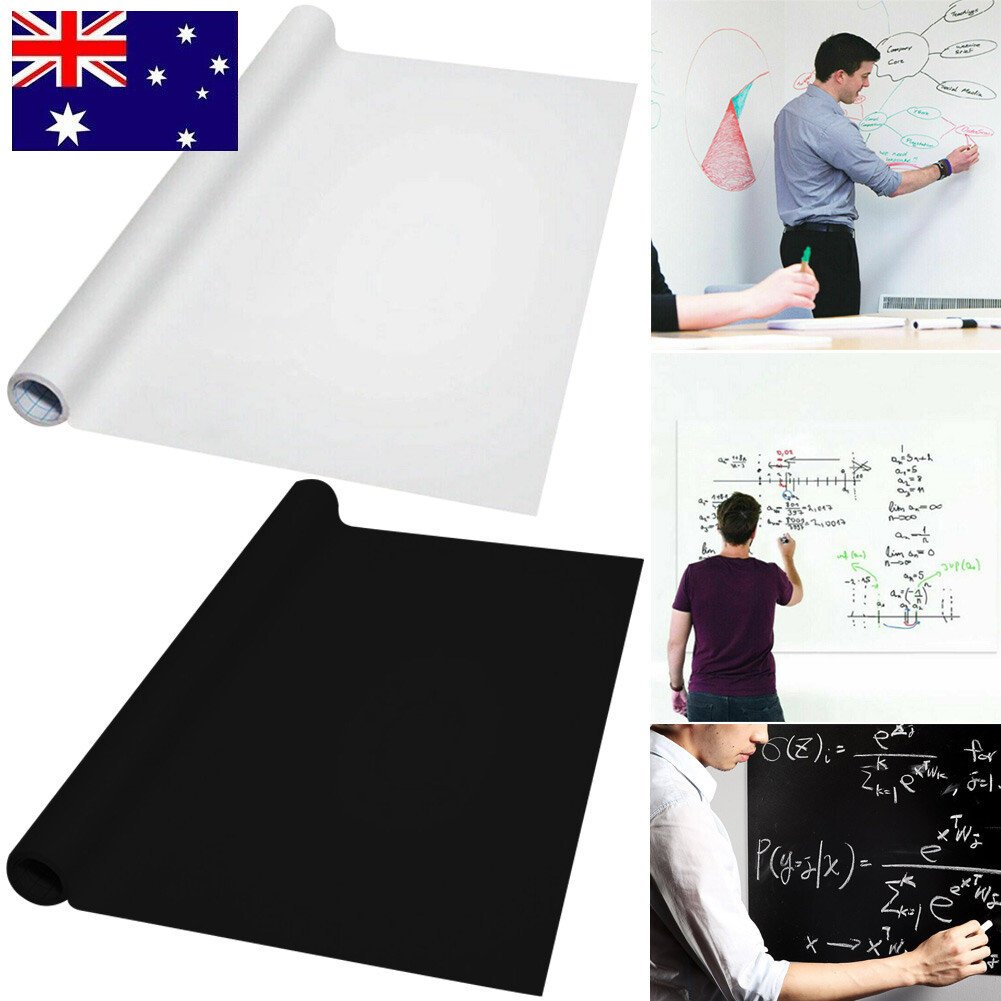 Self-adhesive Whiteboard Wall Sticker Reusable Black/White Painting ...