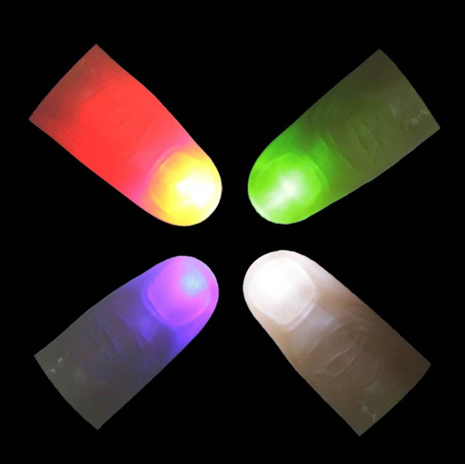 2 Pairs Magic Tricks Thumb Light Magic Light-up Finger Illusion ...