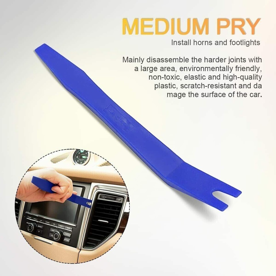 Plastic Trim Removal Pry Tool Set for Car Radio Panel Door Dash Clip ...