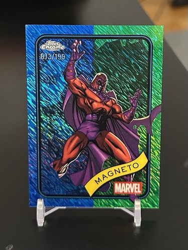 2025 Topps Chrome Marvel MAGNETO BLUE & GREEN SHIMMER REFRACTOR # 73/ ...