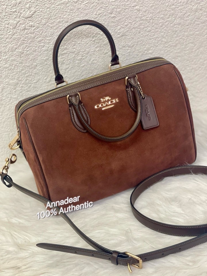NWT Coach Rowan Suede Large Satchel Bag CCC79 Fall 2025 in Vintage ...