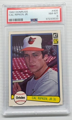 1982 Donruss Cal Ripken Jr Rookie Card RC #405 PSA 8 NM-MT HOF Orioles ...
