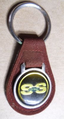 VINTAGE KEY FOB SS CHEVROLET SUPER SPORT SUEDE BOW TIE UNUSED OLD STOCK ...