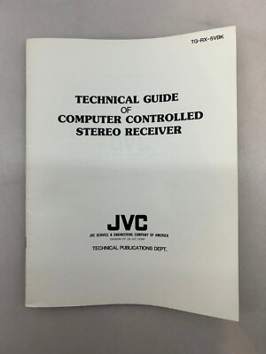 JVC Computer Controlled Stereo Receiver Original Technical Guide Free ...