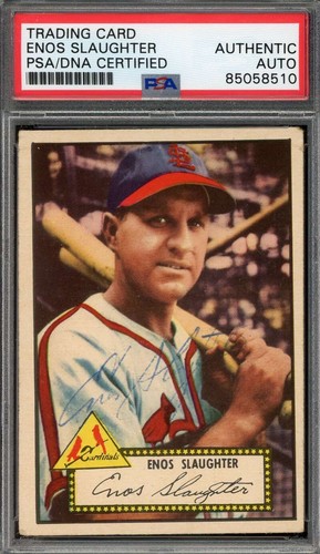 Enos Slaughter PSA DNA Vintage Signed 1952 Topps Autograph | eBay