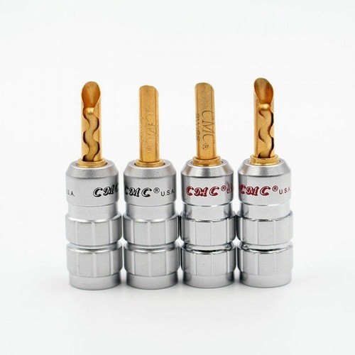 4pcs CMC Solid Pure Copper Banana Plug Hi-Fi Speaker Cable Connector ...