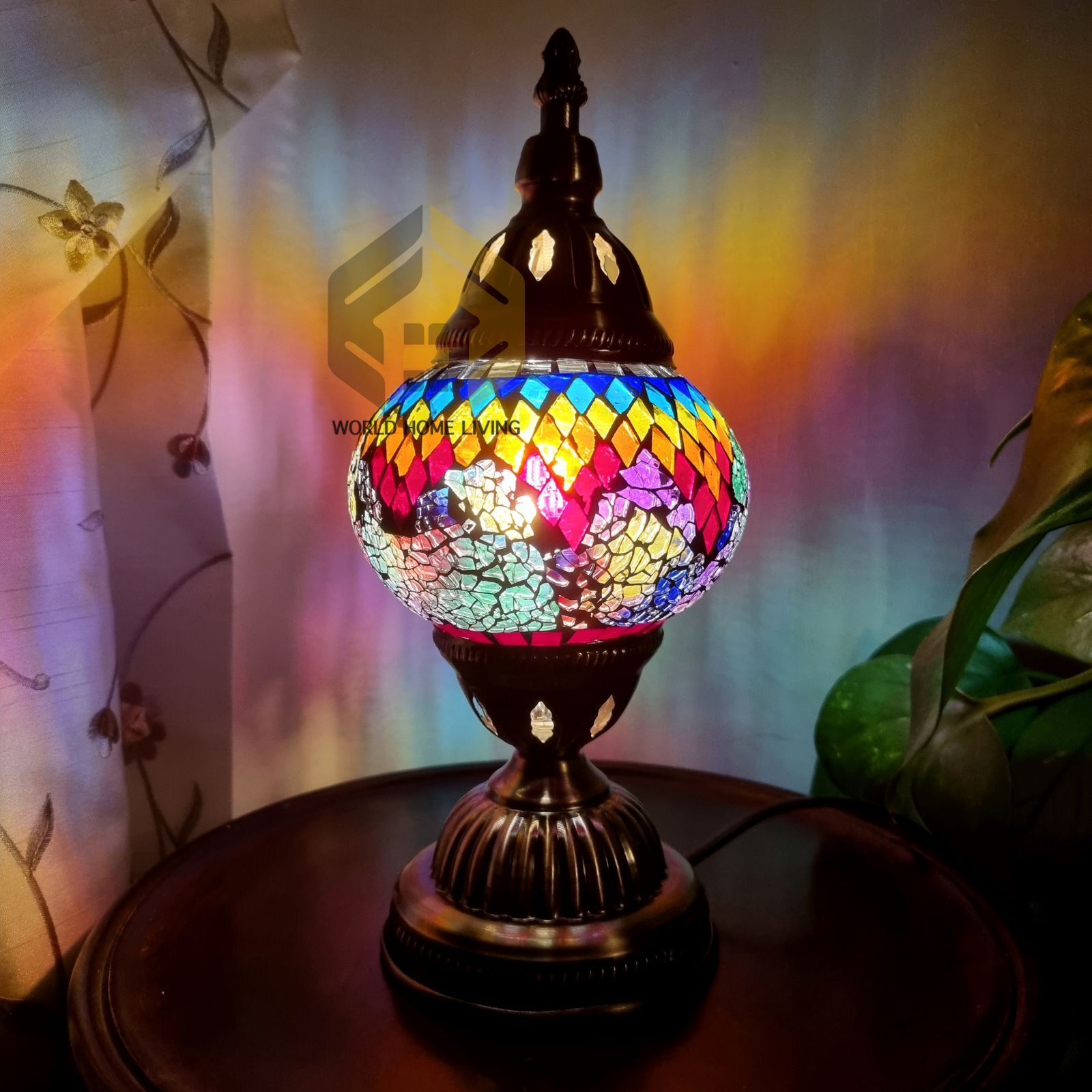 Turkish Colourful Lamp Authentic Tiffany Style Glass Desk Table Lamps ...