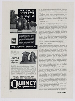 1935 Quincy Compressor Co. Ad: Engine Driven Air Compressors - Quincy ...
