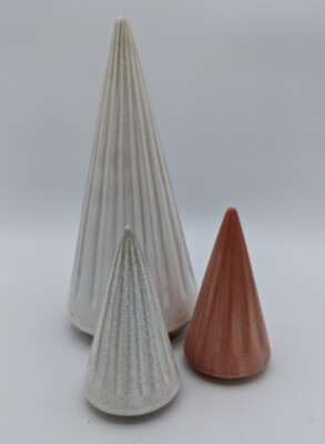 Target Threshold Ceramic Pink Christmas Trees Set Of 3 NEW Pink and ...