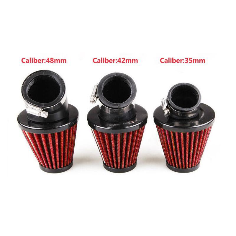48MM 45 Degree Bend Cone Air Intake Filter for Dirt Bike Pit Bike Mini ...