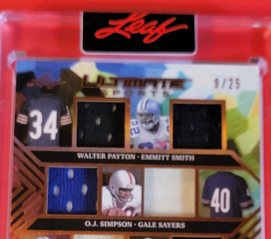 Bo Jackson JERSEY CARD #d9/25 WALTER PAYTON EMMITT SMITH GALE SAYERS ...
