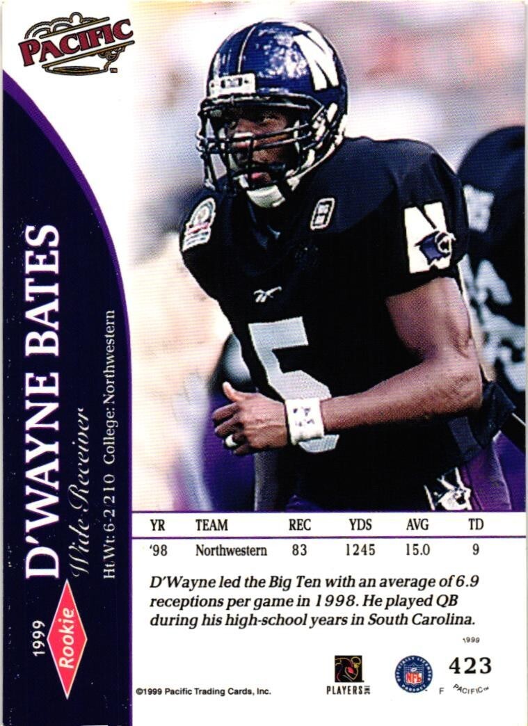 1999 Pacific - #423 D'Wayne Bates (RC) for sale online | eBay