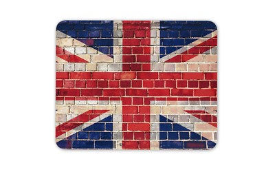 Cool Union Jack Mouse Mat Pad - Brick Effect Flag Fun Gift PC Computer ...