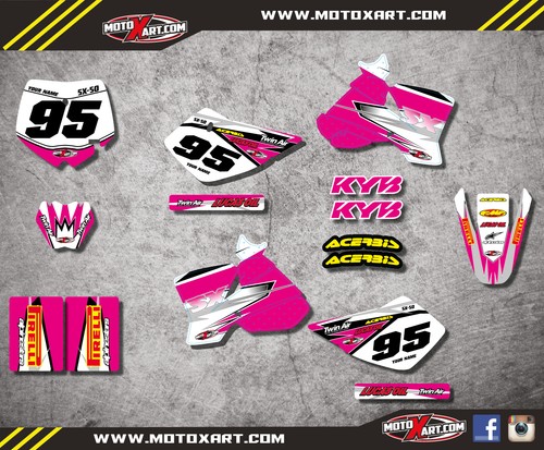 Custom graphics for KTM 50 SX 2002 - 2008 SHOCKWAVE PINK style full ...