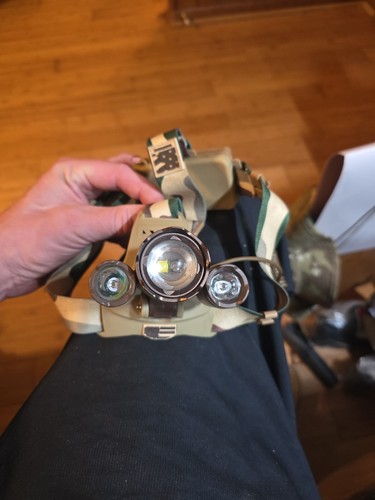 DanForce Camouflaged Headlamp Ultra Bright USB Rechargeable Head Lamp ...