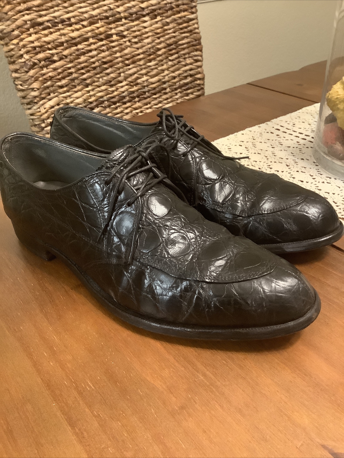 mens nettleton Alligator crocodile split to Oxford sh… - Gem