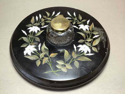Ashford Black Marble Inkwell | eBay