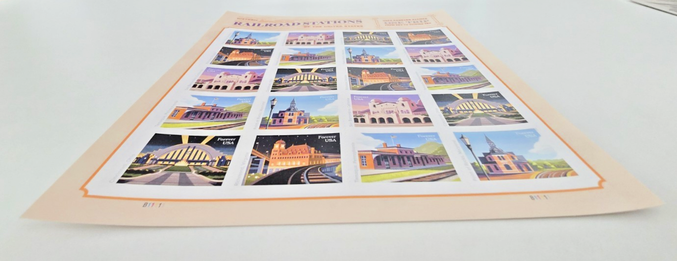 Historic Railroad Stations of the USA USPS Forever Stamps Full Sheet of ...