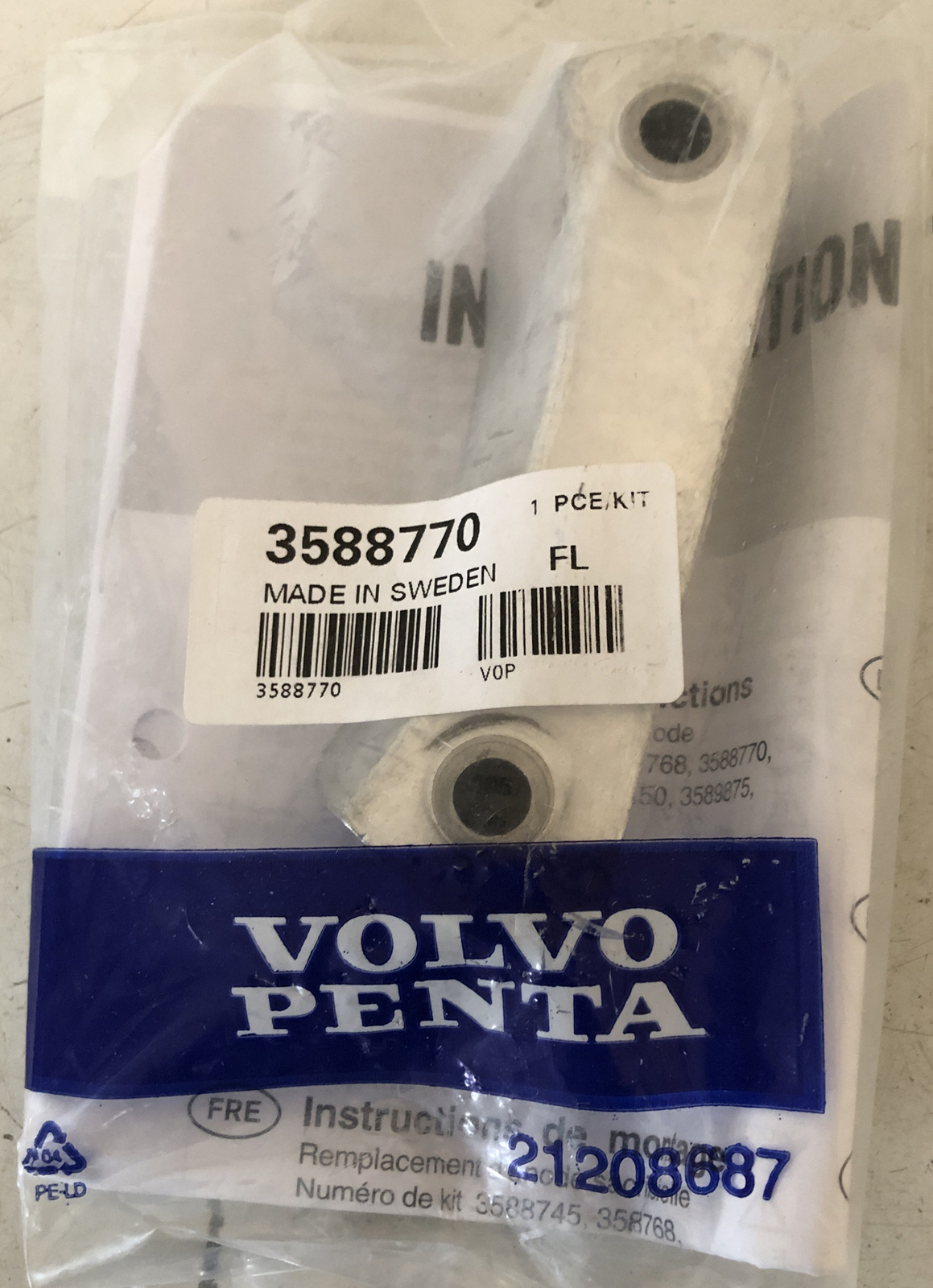 GENUINE VOLVO PENTA 3588770 ZINC ANODE KIT NEW OEM | eBay