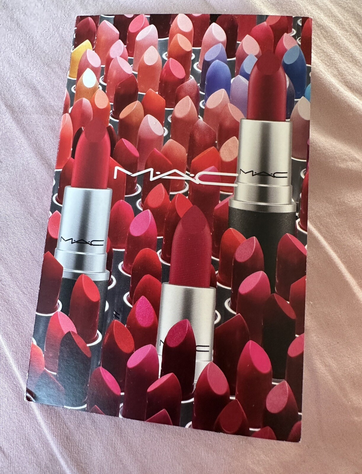 MAC Lipstick Sample Card Set Ruby Woo Cockney MAC Red Sealed Samples ...
