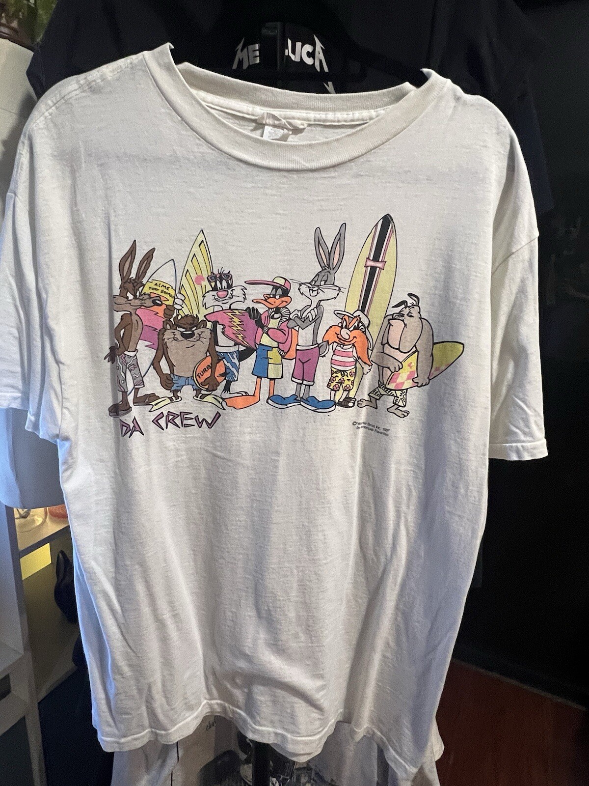 1987 Looney Toons character surf Tee size large! Taz,… - Gem