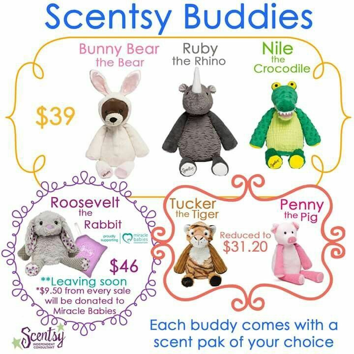 SCENTSY BUDDY & Clips Sidekick BITTY BUDDIES Scent pak & WAX DISNEY ...