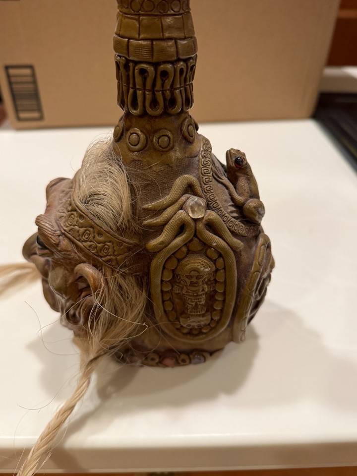 Vintage Peruvian Ecuadorian Jivaro Replica Shrunken Head Tsantsa CUSCO ...