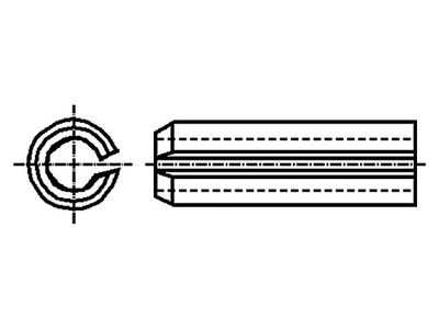 200X 1326899 Spannstift gehärteter Stahl BN 876 Ø: 2,5mm L: 20mm DIN ...