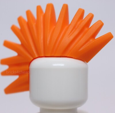 Lego Orange Mohawk Minifig Hair Spiked | eBay