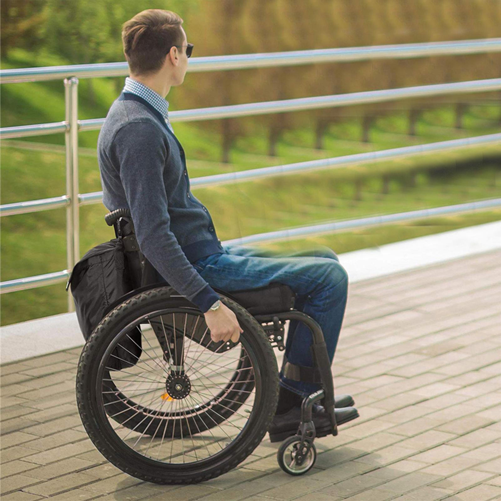 Wheelchair Bag Waterproof Backpack Mobility Scooter Large Storage Carry ...