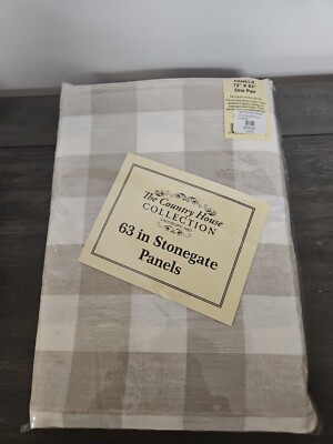 Country House Collection Stonegate Panels 63” X 72” Curtains Tan New | eBay