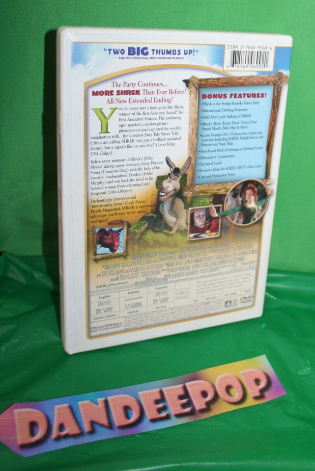 Shrek DVD Movie Mike Myers Eddie Murphy Cameron Diaz John Lithgow ...