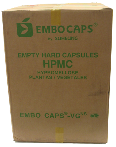 NEW 130,000 Embo Caps VG (NS) EMPTY Vegetarian HPMC Capsules Size 1 ...