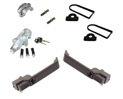 LAND ROVER DEFENDER 2002-2016 FRONT DOOR HANDLES & STEERING COLUMN LOCK ...