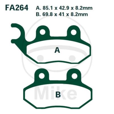 Pair Brake Pads EBC SP SFA264HH 732.34.21 for Sym 100 Jet 1999-2000 | eBay UK